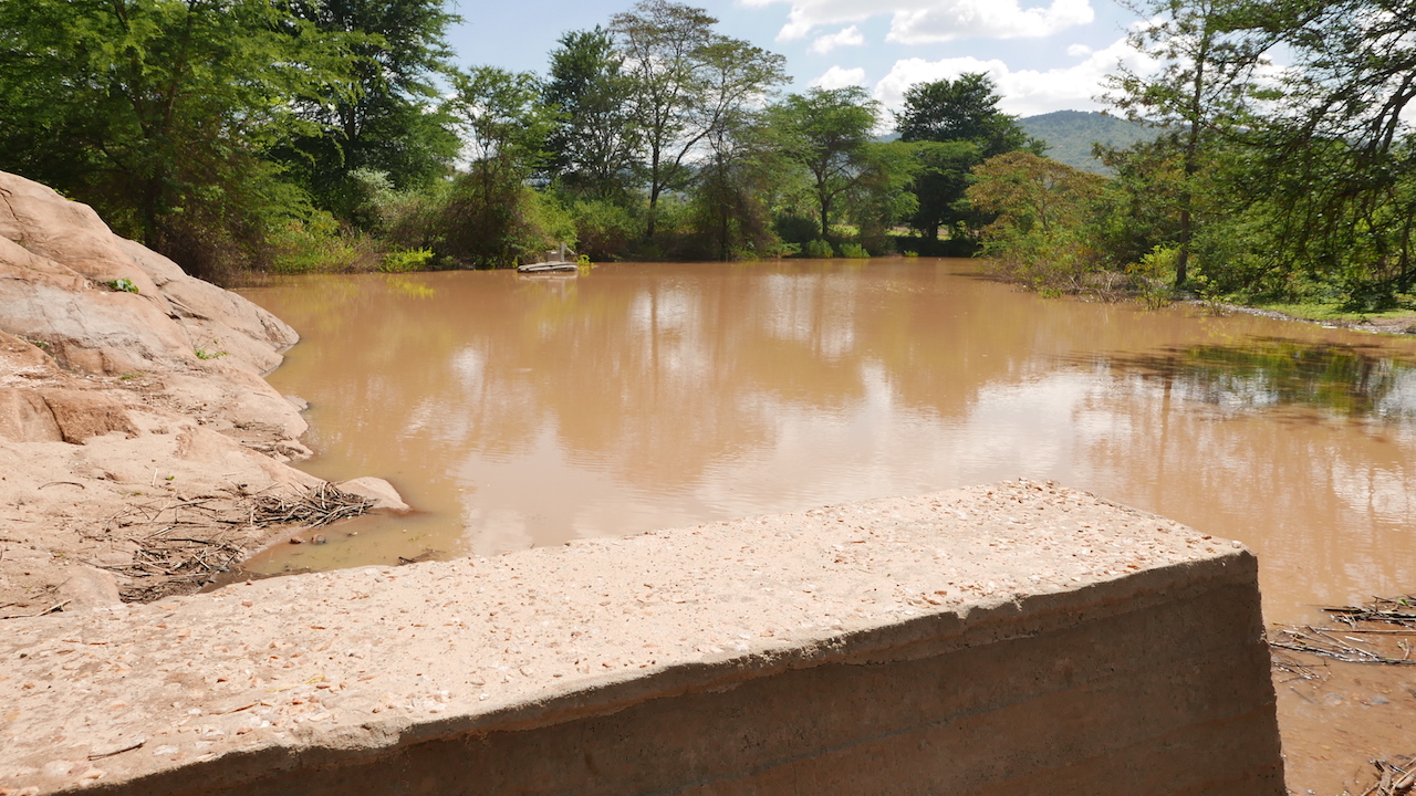 The Water Project: Kenya - Nzalu Self Help Group Sand Dam Project