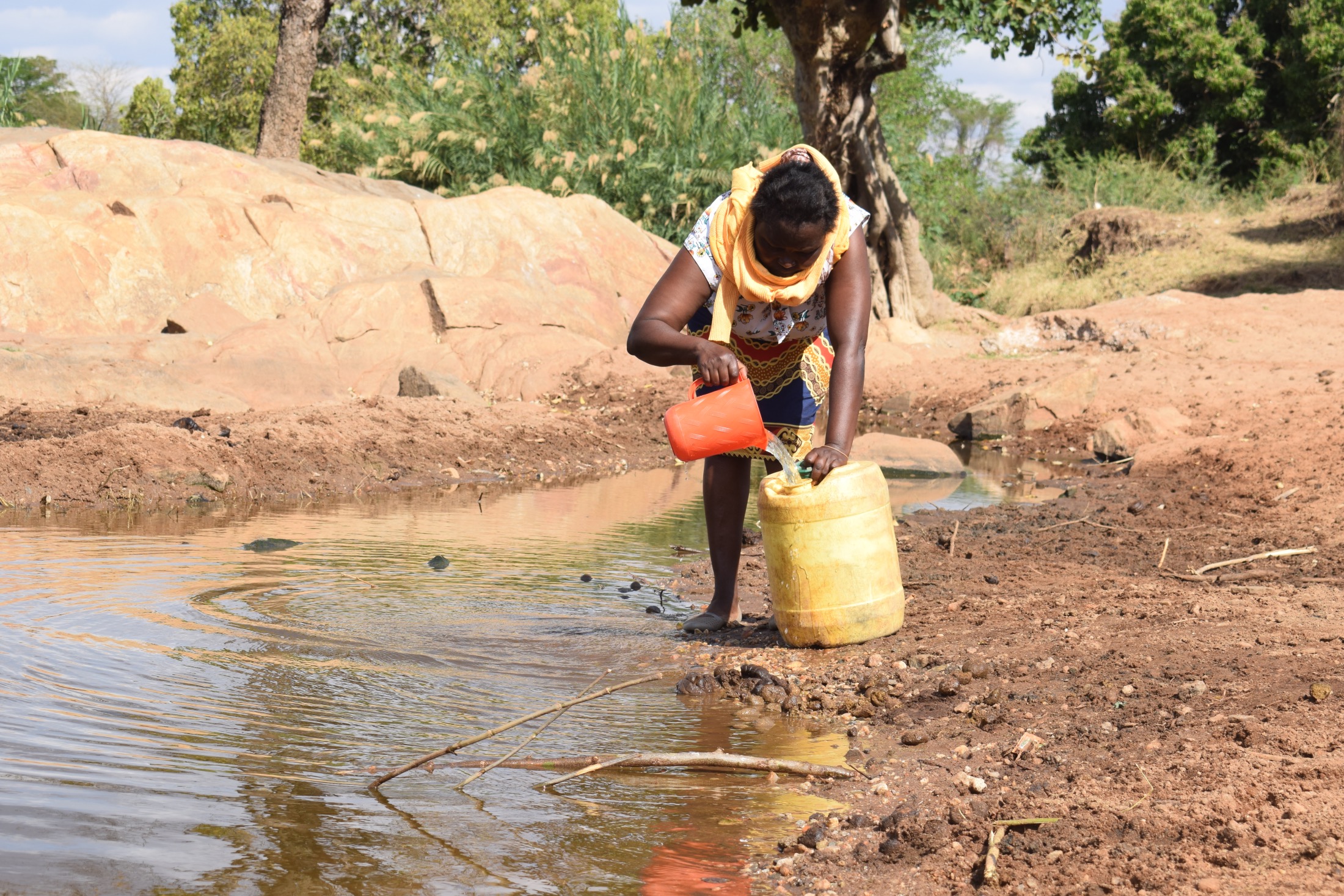 The Water Project: Kenya - Kitile B Village Sand Dam
